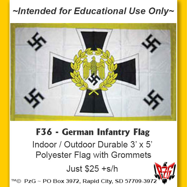 F36 - German Infantry WW2 Flag - PzG ~ Tactical Treasures